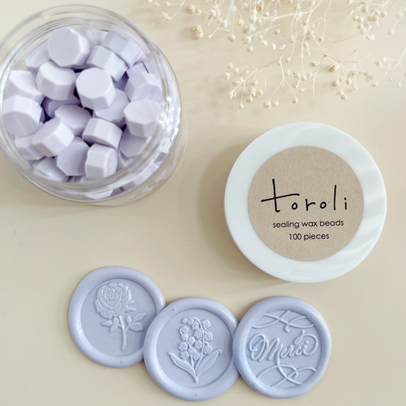 【toroli】 シーリングワックス ラベンダー 100粒入り はんこ・スタンプ トロリ 通販 17588761｜Creema(クリーマ)