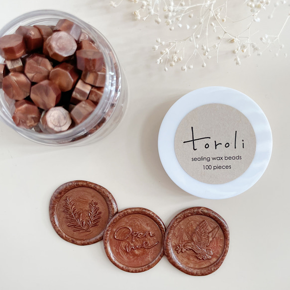 【toroli】 シーリングワックス ブロンズゴールド 100粒入り はんこ・スタンプ トロリ 通販 17589005｜Creema(クリーマ ...