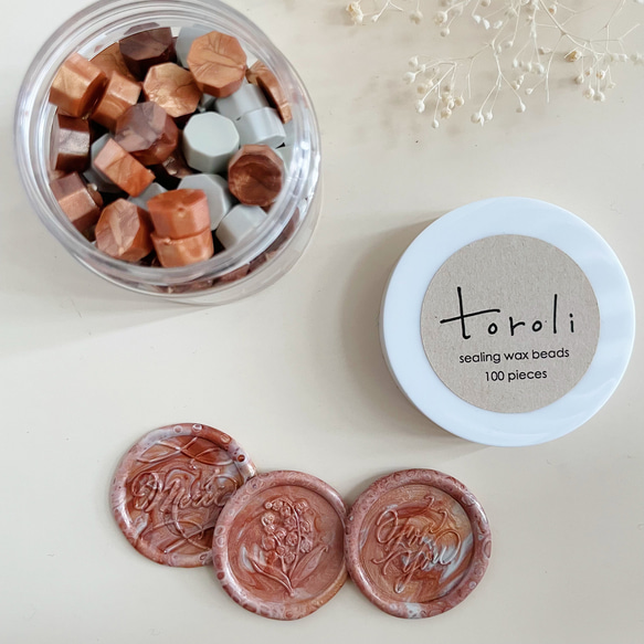 【toroli】 シーリングワックス ラテ 100粒入り はんこ・スタンプ トロリ 通販 17589156｜Creema(クリーマ ...