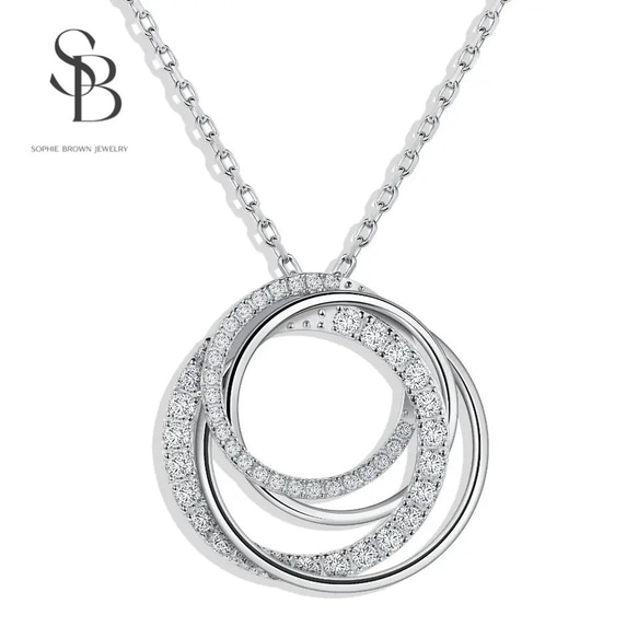 モアッサナイト 4サークル キラキラ S925 ラグジュアリー ゴージャス ネックレス ネックレス・ペンダント SOPHIE BROWN 通販｜Creema(クリーマ)