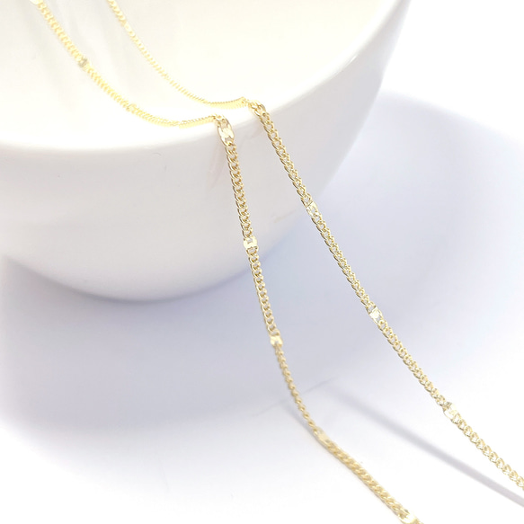 ucg42【2M】デザインチェーン 線径約0.8mm / 幅約1.3mm 16KGP ゴールド 切り売りチェーン 金具・チェーン 土日祝日休みDIYBEJEWEL 通販 17596998 ...