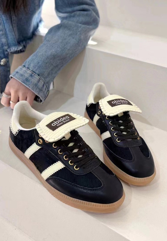 かわいい個性的な婦人靴レトロ馬毛春夏新作ヒョウ柄カジュアルスニーカー W350 スニーカー Dad Shoes 通販｜Creema(クリーマ ...