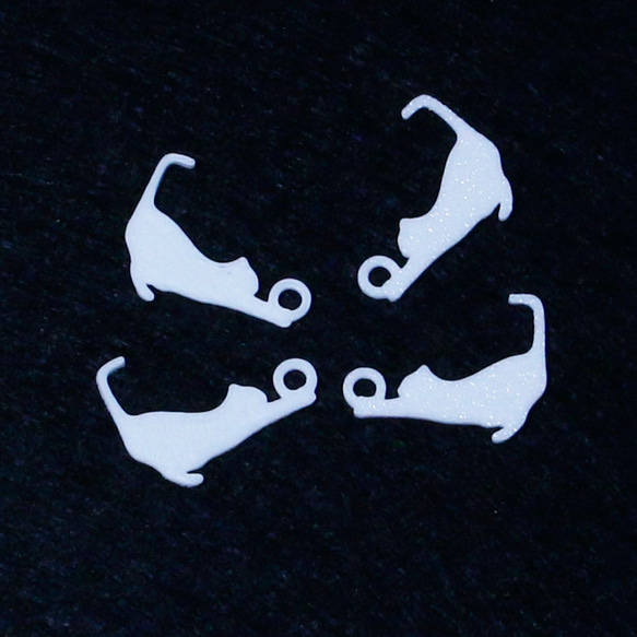 アクセサリーパーツ 伸びてる猫 ホワイト チャーム pla-piece 通販｜Creema(クリーマ)