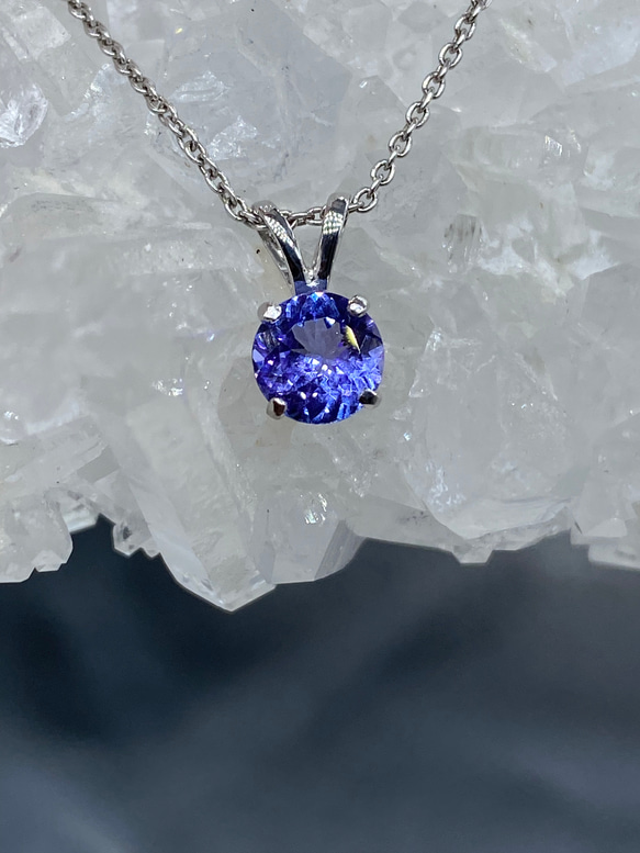 加熱タンザナイトのシンプルネックレスA（0.93ct） ネックレス・ペンダント らん 通販｜Creema(クリーマ)
