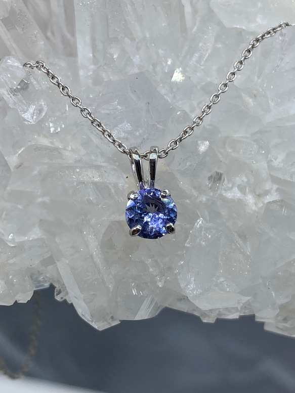 加熱タンザナイトのシンプルネックレスC（0.68ct） ネックレス・ペンダント らん 通販 17633317｜Creema(クリーマ)
