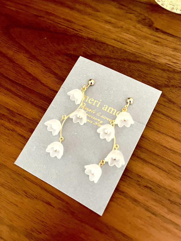 送料無料⭐︎ゆらゆら揺れる幸せのすずらんピアス ピアス（スタッド・一粒） ameri ameri 通販 17637512｜Creema(クリーマ)