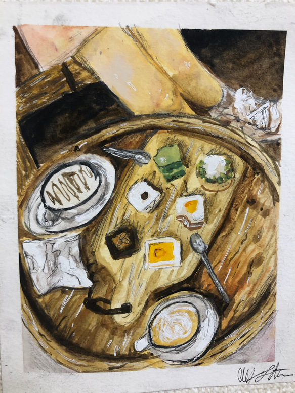 Chinese Coffee Shop / Watercolor / May 2020 絵画 Alexandra Latham 通販 ...
