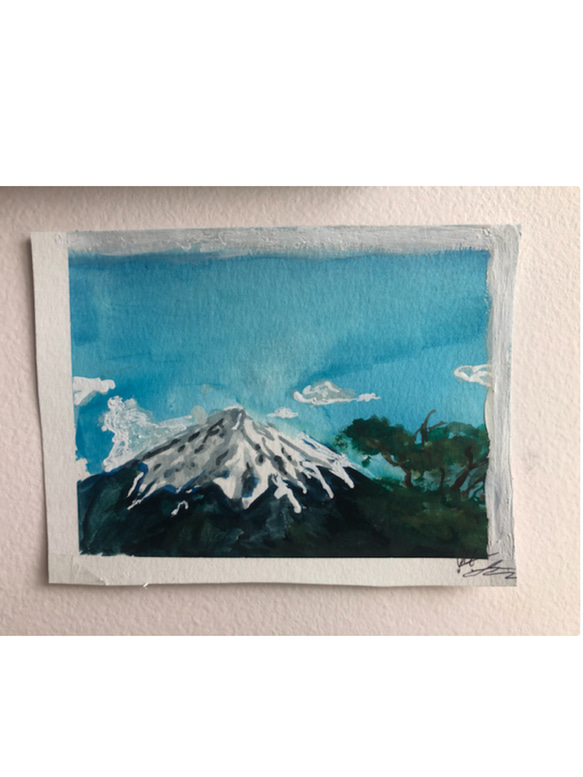 Mt. Fuji from the Hot Springs / Watercolor / May 2020 絵画 Alexandra ...