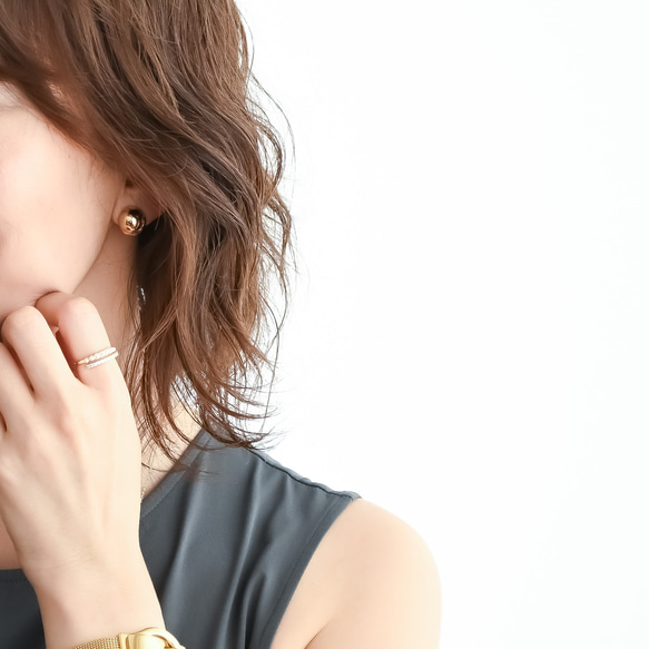 痛くない／イヤリング""Chic Round Delights" イヤリング・ノンホールピアス naotjewelry 通販 17654518 ...