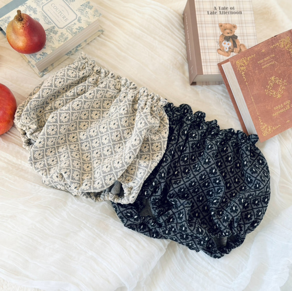 トレリスジャガード柄ベビーブルマ ベビー服 hina_hina 通販｜Creema(クリーマ) 17661983