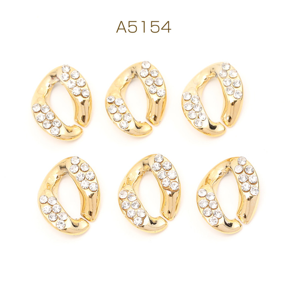 A5154 30個 アクリルチェーンパーツ ラインストーン付き 14×19mm 3 x（10ヶ） チャーム beads&parts【プロフ必読】 通販 17665736｜Creema(クリーマ)