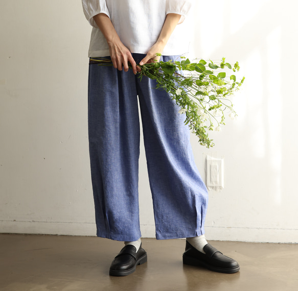 楽してお洒落が叶う 足さばきを軽快にしてくれるロングパンツ コットンリネン 紺桔梗 240506-2 ロングパンツ fall-in&co(talent) 通販 17668823｜Creema ...