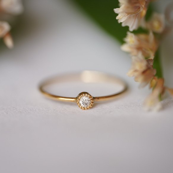 K18 Fairy Round White Diamond ring (0.05ct,RB10A_Fairy) 指輪・リング atelier-nami(アトリエナミ) 通販 17672535 ...