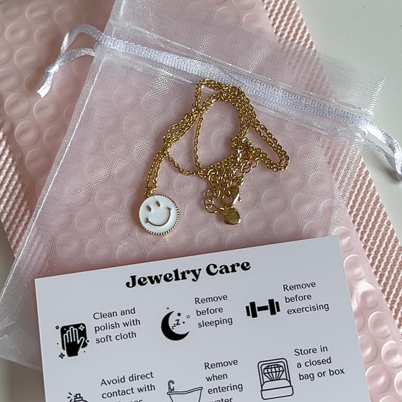 smiley chain necklace | スマイリーチェーンネックレス ネックレス・ペンダント bijoux de fleurs 通販 ...