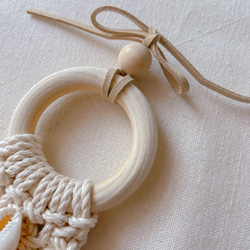 マクラメルームミラーアクセサリー/車/ミラーアクセサリー/マクラメタペストリー/シェル/コットン タペストリー・壁掛け ameri by okinawa 通販 17679587｜Creema ...