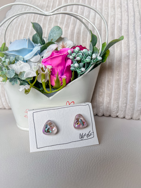 スターライトミニ / 手作りの樹脂製イヤリング / ピアスタイプ ピアス（スタッド・一粒） Alexandra Latham 通販 ...