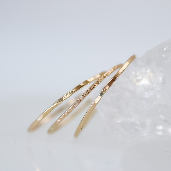 0.6mm 3本セット 超極細 14kgf／ゴールド 華奢 アレルギー対応 ピンキー 0号以下 つけっぱなし 指輪・リング Jewelry craft.sachi 通販 17686900 ...