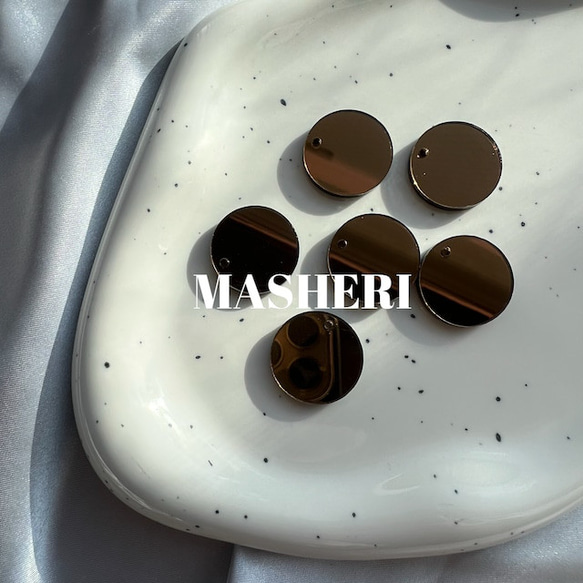 8pブロンズミラー20㎜穴あり I023 その他素材 MASHERI parts shop 通販 17690470｜Creema(クリーマ)