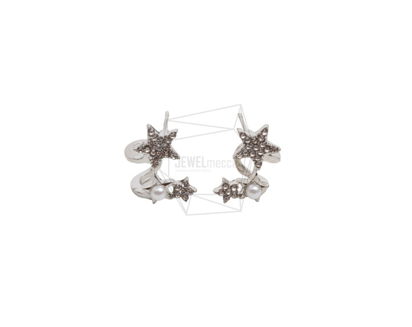 ERG-2690-R【2個入り】キュービックスターピアス/Cubic Star Post Earrings 金具・チェーン jewelmecca 通販 17691098｜Creema(クリーマ)