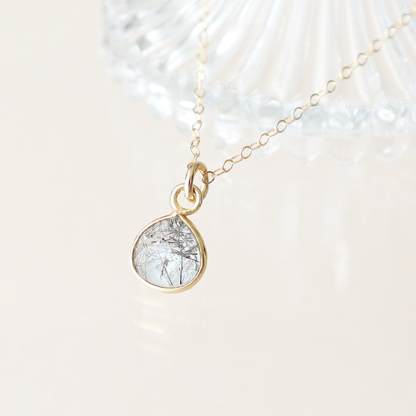 トルマリンクォーツ 枠留めマロンカット 約8-9mm / 14KGF ゴールド シンプルデザイン ネックレス ネックレス・ペンダント koko ココ 通販 17707526｜Creema(クリーマ)