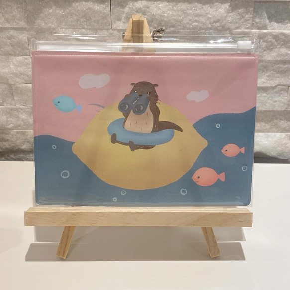 レモンカワウソ☆ファスナー付きクリアポーチ ポーチ yokomoko 通販 17709254｜Creema(クリーマ)