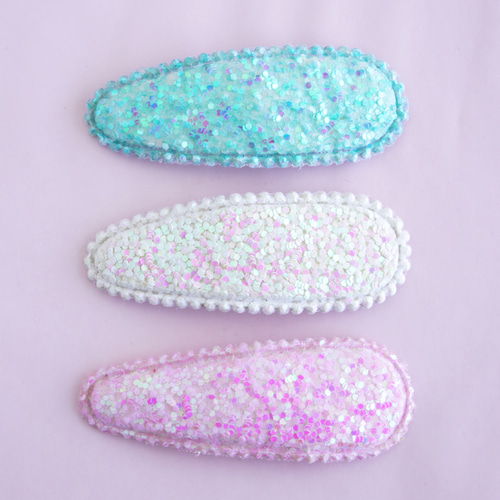 6個】パッチンピン キラキラカバー 5cm 3色 6個入り ヘアピン 6個】パッチンピン キラキラカバー 5cm 3色 6個入り ヘアピン