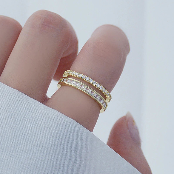 (受注製作) two line ring 金属アレルギー対応 指輪 リング 14kgf 14k 指輪・リング Gliste 通販 17722202｜Creema(クリーマ)