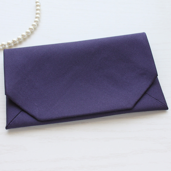 袱紗（ふくさ）シルク＜紫苑×シルバーグレー＞FW056-Y027 ご祝儀袋・袱紗（ふくさ） ic amo 通販 17739416｜Creema(クリーマ)