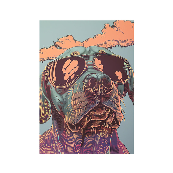 犬 Dog nuts No,003 アート ドック ペット イラスト ポスター インテリア A4サイズ イラスト Dog nuts 通販 ...