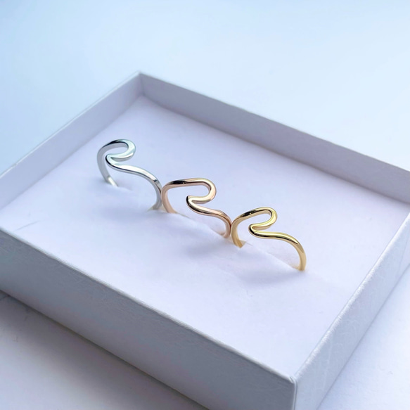 nami ring 波 ウェーブリング 付けっぱなしOK! 選べる4カラー サージカルステンレス ギフト オシャレ 指輪・リング pensait (パンセ) 通販 17744172 ...