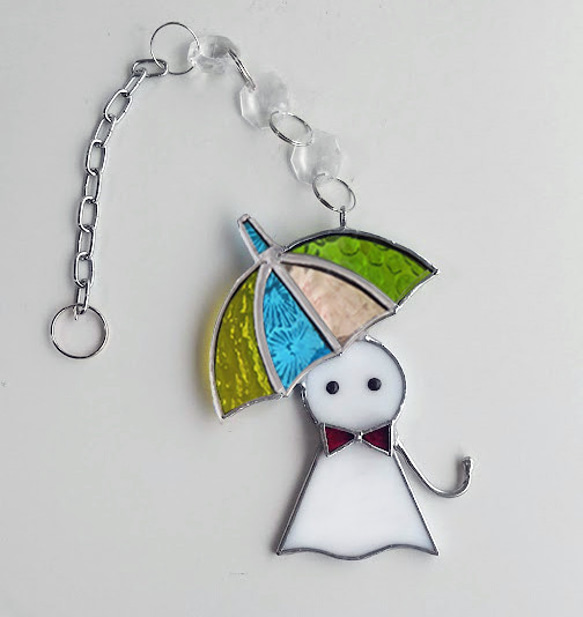 ステンドグラス てるてる坊主とパラソル サンキャッチャー その他インテリア雑貨 pi-tyan 通販 17751491｜Creema(クリーマ)