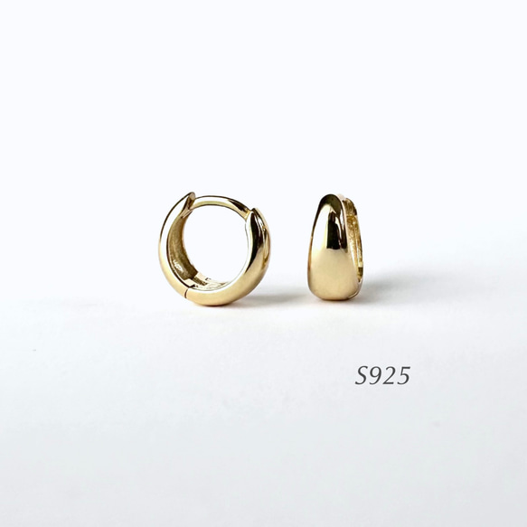 つけっぱなしOK 【 ドロップ型 ワンタッチ フープピアス 】 ゴールド S925 金属アレルギー対応 しずく 雫 イヤリング・ノンホールピアス L I F（リフ）＊ accessory 通販 ...