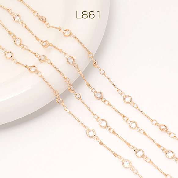 L861 2m ハンドメイドチェーン フレームストーンチェーンアクセサリーチェーンネックレスチェーン 2X（長さ1m） 金具・チェーン ...