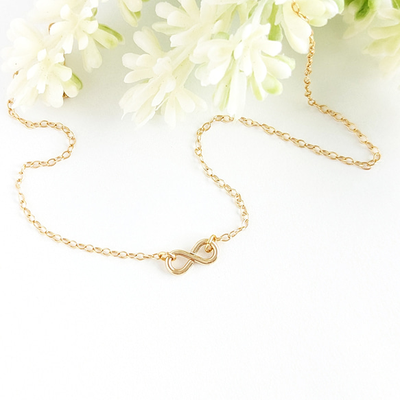 14kgfネックレス[Infinity∞] ゴールドフィルド 金属アレルギー対応 スキンジュエリー デイリーユース ネックレス・ペンダント Ginger peel 通販 17760553 ...