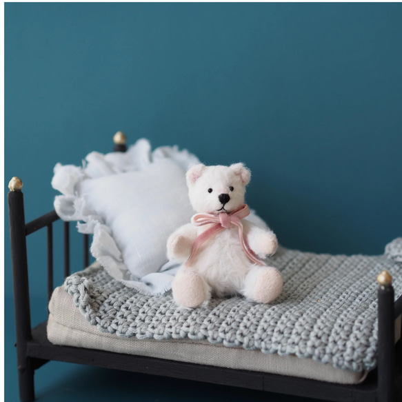 ブライス用にピッタリ！ciel étoilé オリジナル mini bear white ミニチュアベア ぬいぐるみ Ciel étoilé ...