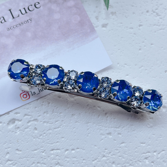 キラキラ輝く上品な大人ビジューバレッタ✨6cm ヘアアクセサリー キラキラ輝く上品な大人ビジューバレッタ✨6cm ヘアアクセサリー