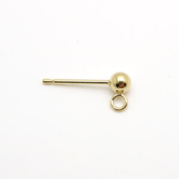 pierce12-14KGF ボール付きピアス 12.3mm（14Kゴールドフィルド)【1個】 金具・チェーン ジュリアン 通販｜Creema(クリーマ) 17769178
