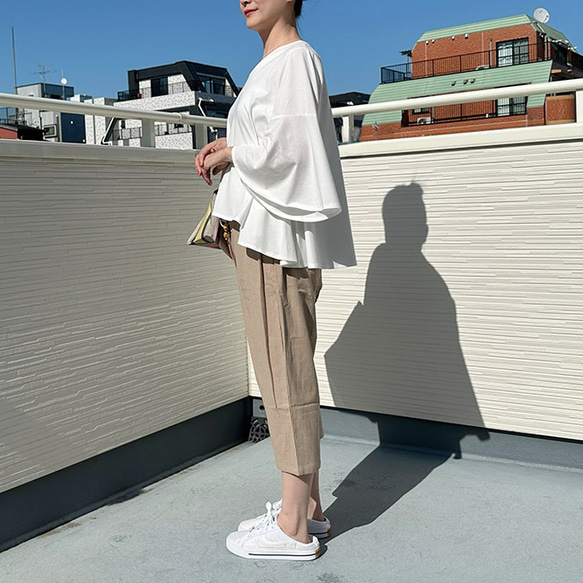 【送料無料再販】接触冷感★洗濯機で洗える 綿混フレア×フレア伸縮素材オシャレブラウス（ホワイト）24024WHF ブラウス AZ-U ELEGANCE 通販 17769939｜Creema(クリーマ)