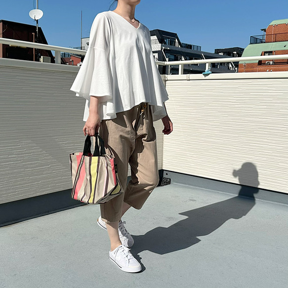 【新作再販】接触冷感★洗濯機で洗える 綿混フレア×フレア伸縮素材オシャレブラウス（ホワイト）24024WHF ブラウス AZ-U ELEGANCE 通販｜Creema(クリーマ) 17769939