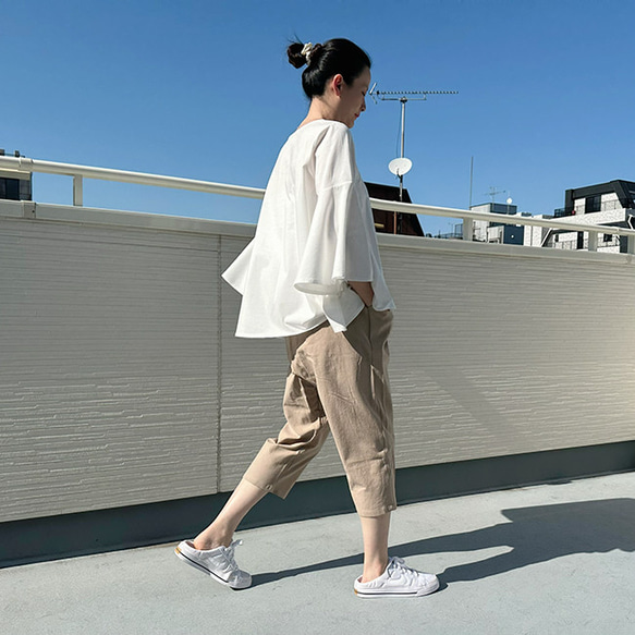 【送料無料再販】接触冷感★洗濯機で洗える 綿混フレア×フレア伸縮素材オシャレブラウス（ホワイト）24024WHF ブラウス AZ-U ELEGANCE 通販 17769939｜Creema(クリーマ)