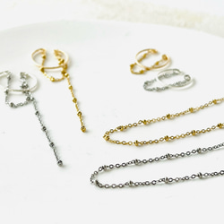 【華やかな横顔に】14kgf/silver925 きらきらドレープ イヤーカフ イヤーカフ milimili901 通販 17773768｜Creema(クリーマ)