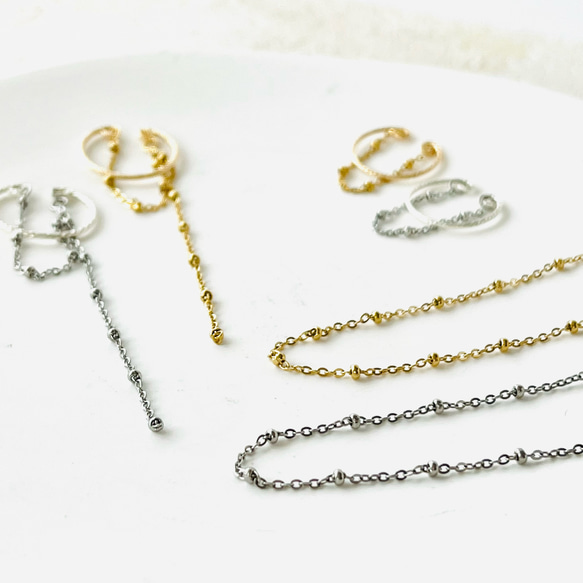 【華やかな横顔に】14kgf/silver925 きらきらドレープ イヤーカフ イヤーカフ milimili901 通販 17773768｜Creema(クリーマ)