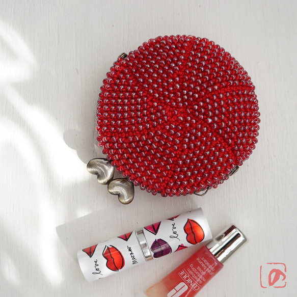 ばあば作 ♡ ガラスビーズのまんまるがま口（passionné・1988） がま口 SHOP2155 通販 17777196｜Creema(クリーマ)