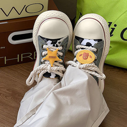 24夏はデニム頭スニーカー・男女パン厚底カジュアルシューズ W390 シューズ・靴（メンズ） Dad Shoes 通販 17777470｜Creema(クリーマ)