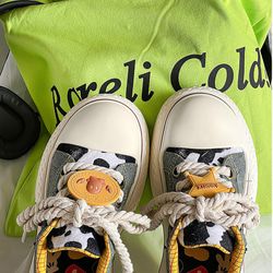 24夏はデニム頭スニーカー・男女パン厚底カジュアルシューズ W390 シューズ・靴（メンズ） Dad Shoes 通販 17777470｜Creema(クリーマ)