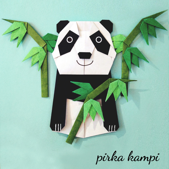 【折り紙】パンダ と 笹 その他素材 pirka kampi 通販 17786155｜Creema(クリーマ)