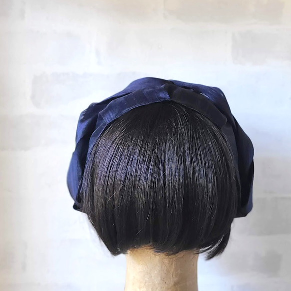 三つ編み ヘアボンネ ヘアバンド ネイビーシースルー ヘアアクセサリー 室内OK 白髪隠し ふんわり 軽い その他ファッション雑貨 ...