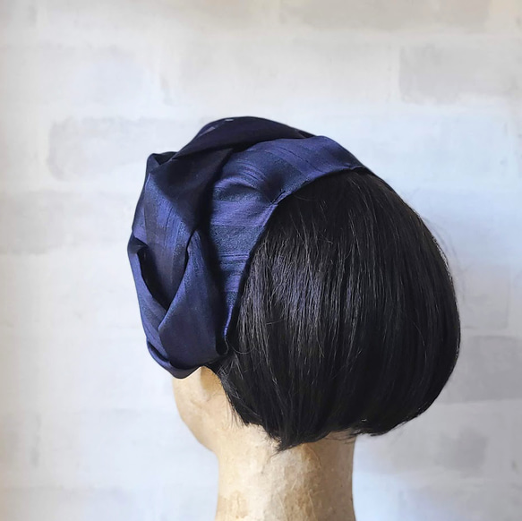 三つ編み ヘアボンネ ヘアバンド ネイビーシースルー ヘアアクセサリー 室内OK 白髪隠し ふんわり 軽い その他ファッション雑貨 ...