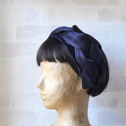 三つ編み ヘアボンネ ヘアバンド ネイビーシースルー ヘアアクセサリー 室内OK 白髪隠し ふんわり 軽い その他ファッション雑貨 ...