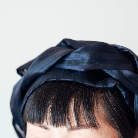 三つ編み ヘアボンネ ヘアバンド ネイビーシースルー ヘアアクセサリー 室内OK 白髪隠し ふんわり 軽い その他ファッション雑貨 ...